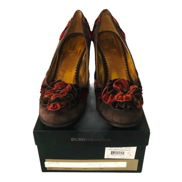 BCBGMaxAzria | Shoes | Maxazria Suede Mahogany High Heel Shoes Woman ...